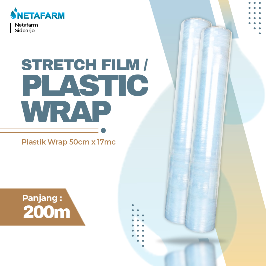 MICRON Stretch Film Plastic Wrap Plastic WRAPPING Plastic 50cm x 200m x ...