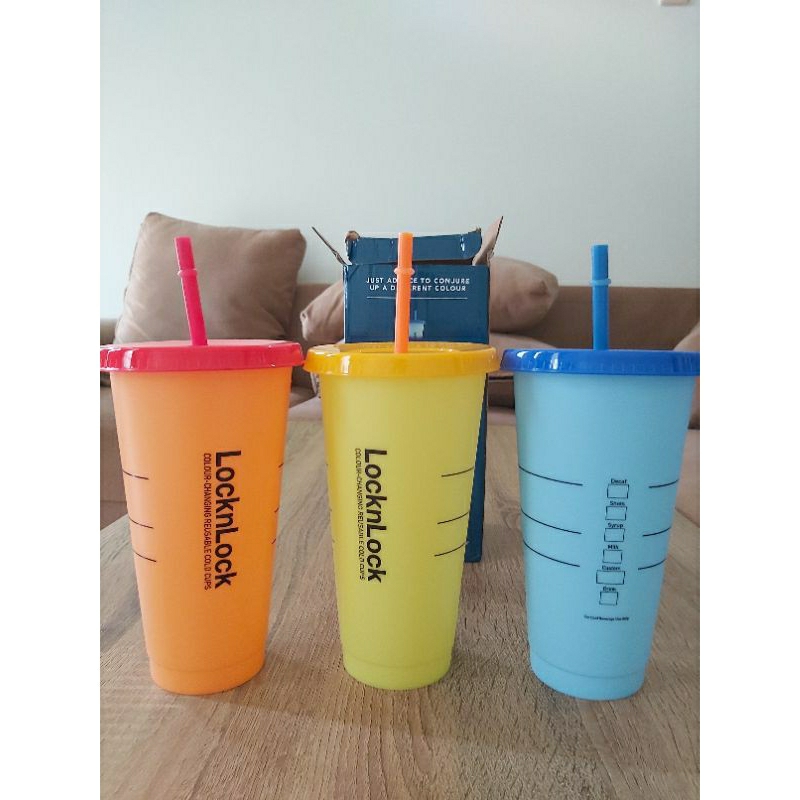 Locknlock color changing cups 3 pcs | Shopee Philippines