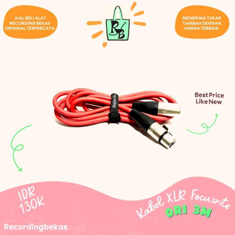 Focusrite XLR Male to Female Mic Cable 3 meters | Shopee Philippines