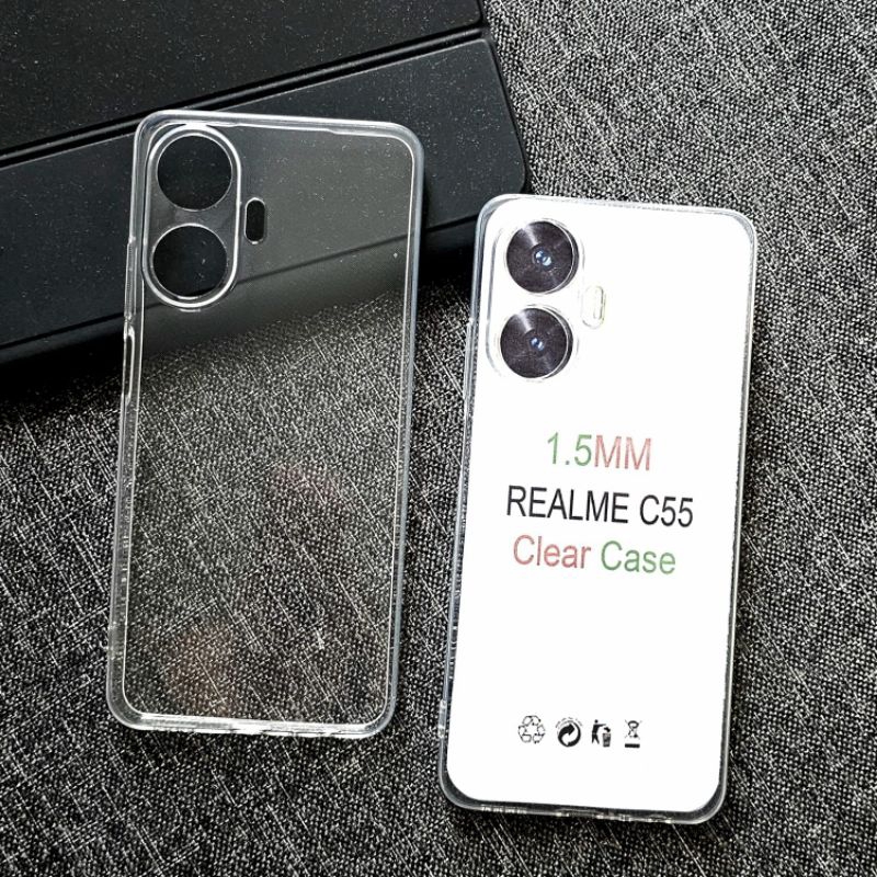 REALME C55 CLEAR HD 2.0 CASING SOFTCASE CLEAR SILICONE THICK MATERIAL ...