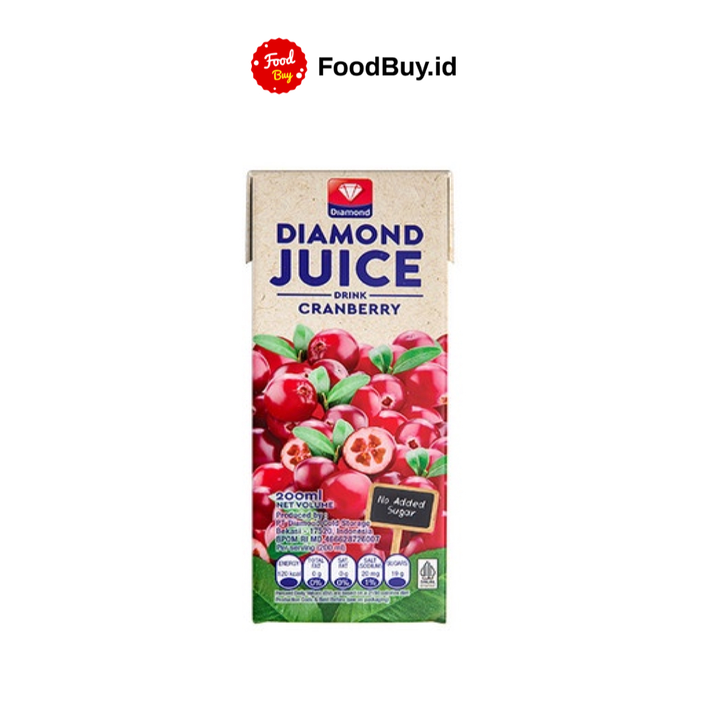 Diamond Juice Drink, Sugar-Free Cranberry Fruit Juice Drink 200 ML ...