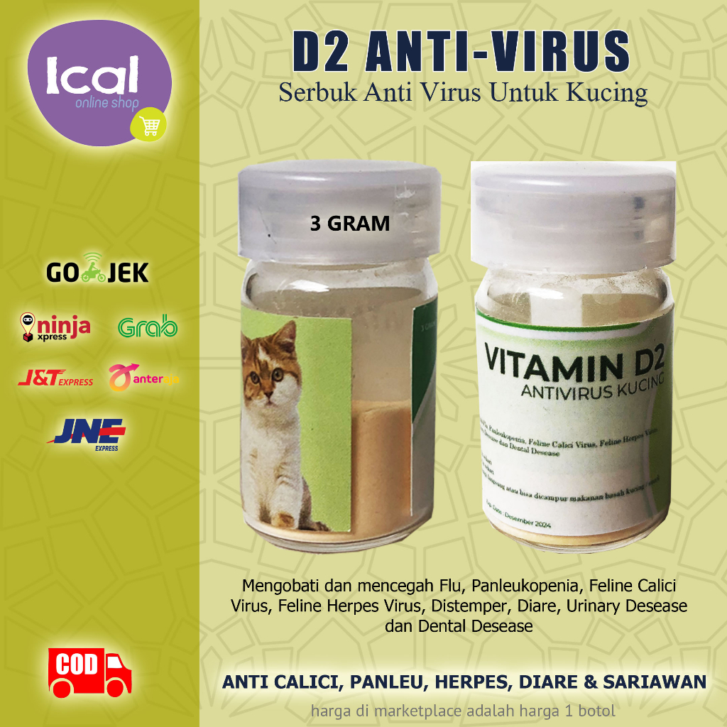 D2 Antivirus Panleu kopenia And Feline Calici Medicine Powder | Shopee ...