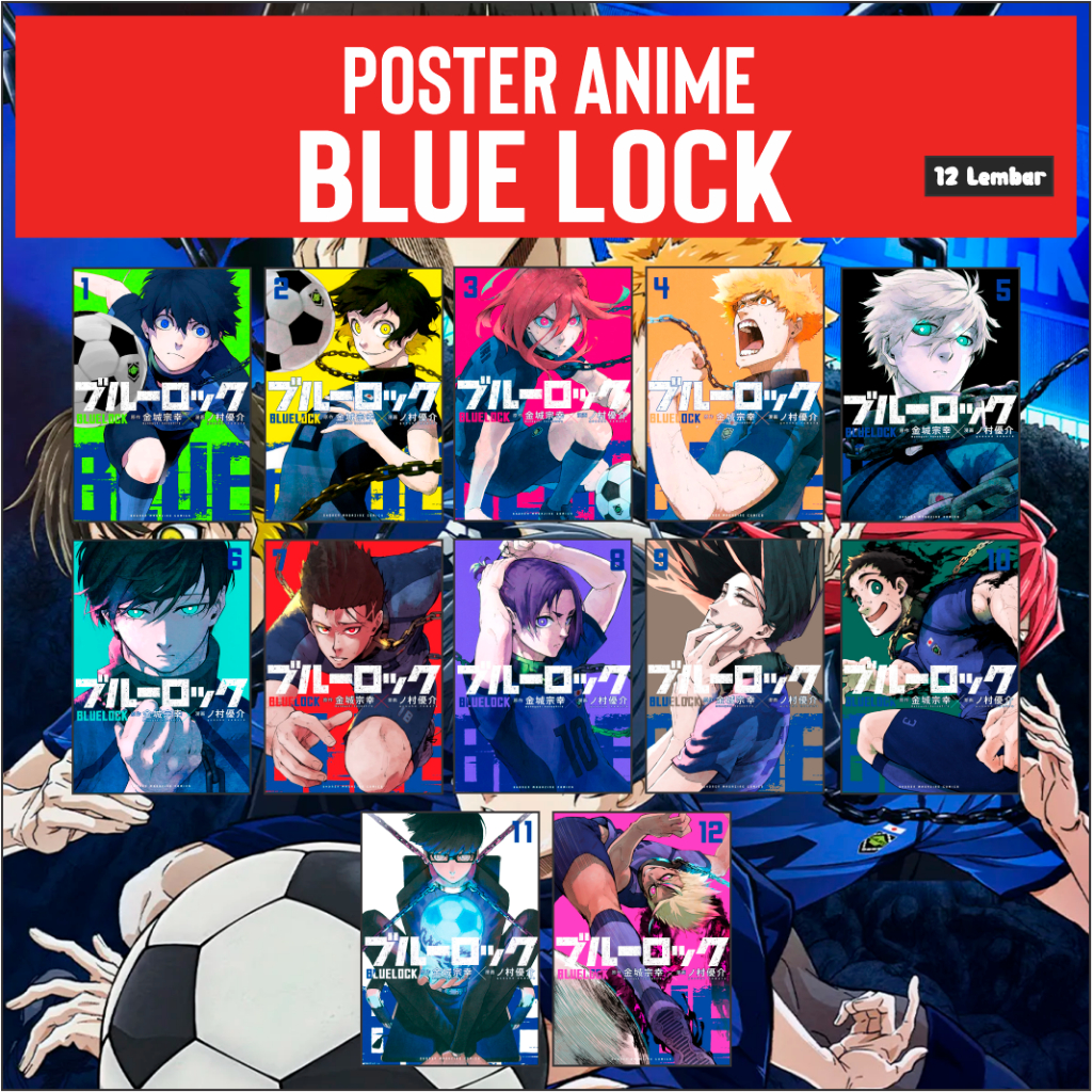 Poster Anime Blue Lock Cover Manga & Aesthetic Film | Shopee Philippines