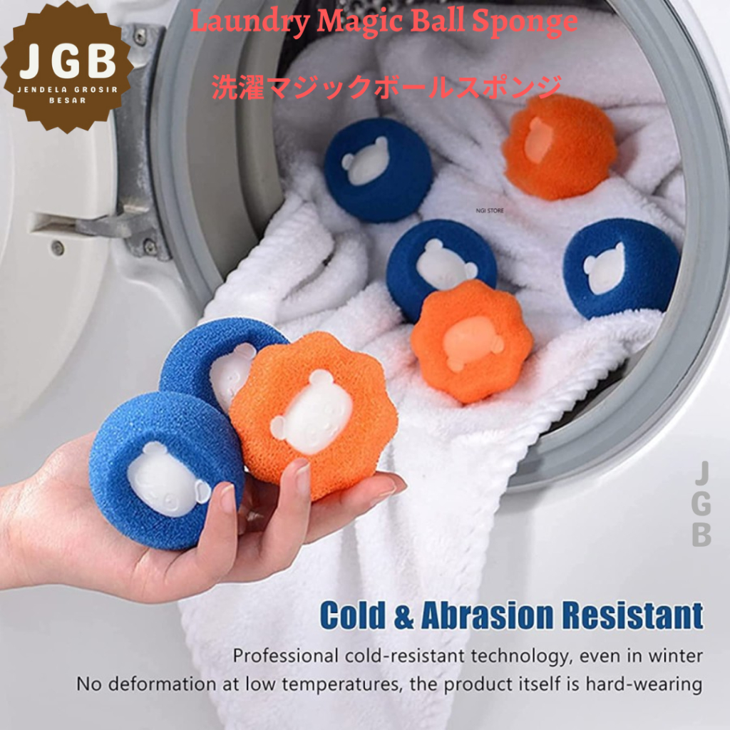 Laundry Magic Ball Sponge - Clothing Washing Fiber Sponge Ball - Sponge ...