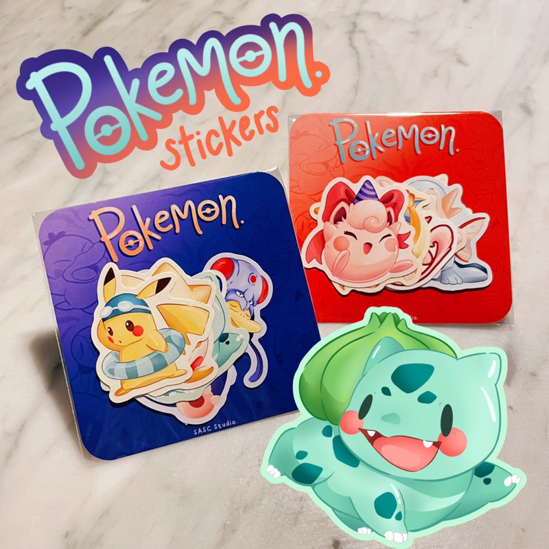 Pokemon starter pack cute sticker waterproof journaling | Pikachu ...