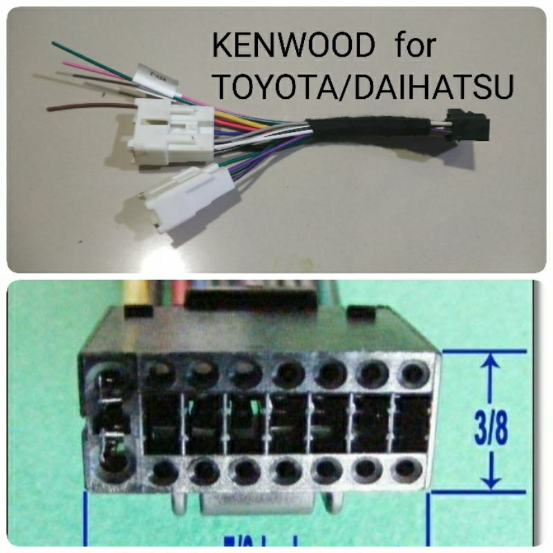 Kenwood head unit socket for Toyota and Daihatsu plug N play | Shopee ...