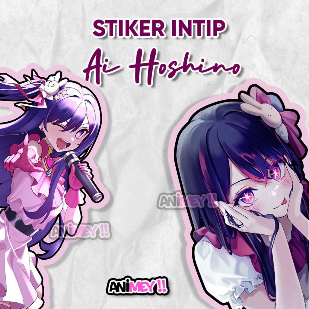 Ai Hoshino Side Peep Sticker / Waterproof Anime Sticker | Shopee ...