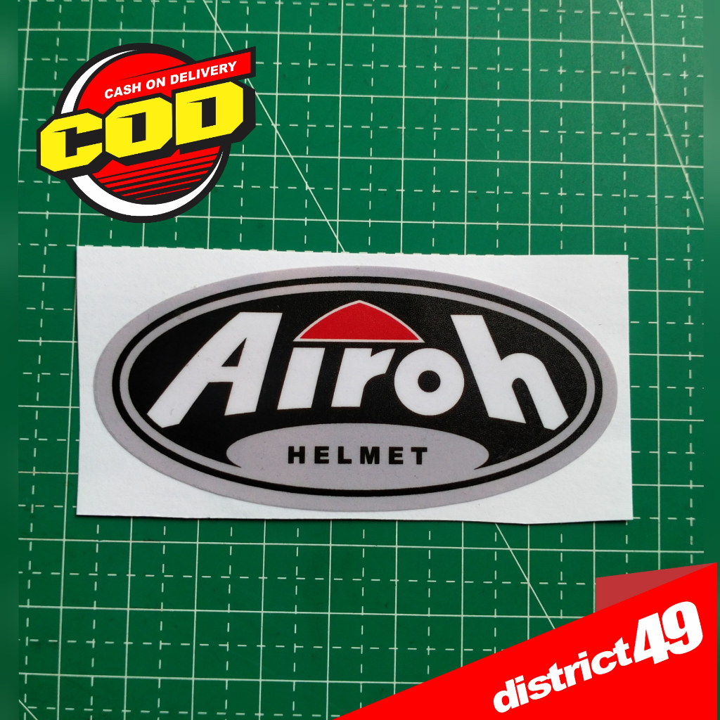 Sticker Print Cut AIROH HELMET Glossy Lamination Thick Material ...