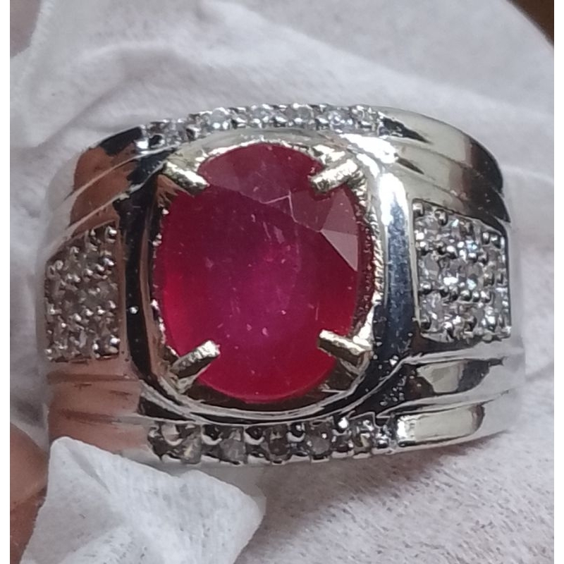 GENUINE NATURAL PIGEON BLOOD RUBY STONE RING | Shopee Philippines