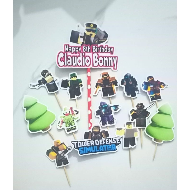 Cake topper cake decoration roblox Tower defense simulator tds 040523A ...