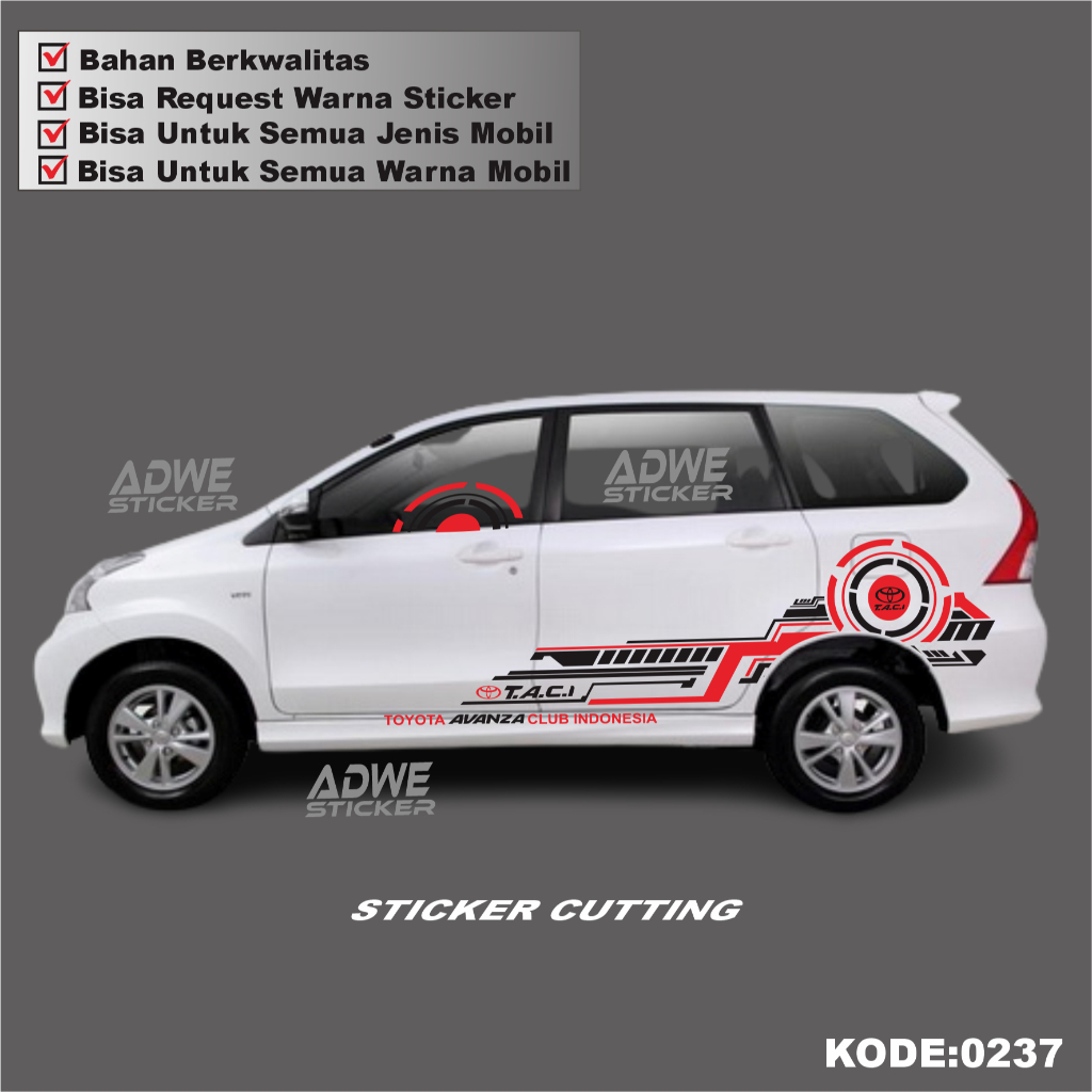 Avanza sticker avanza sticker sticker list toyota avanza car sticker ...