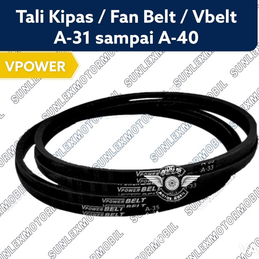 MESIN FAN BELT A33 VBELT A33 FAN STRAP TYPE A VPOWER A33 VPOWER WASHING ...