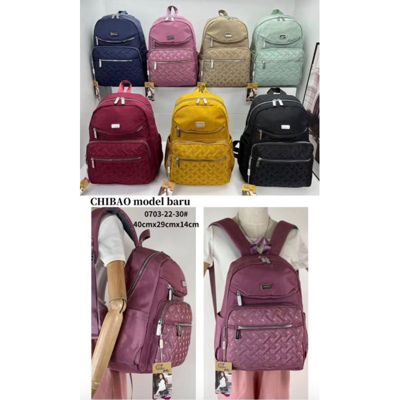 New chibao Bag Backpack Canvas Material 0703 Can import | Shopee ...