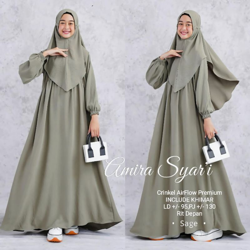 Syar'i Children's Gamis Set Hijab Responsibility 12-13-14-15-16-17 ...