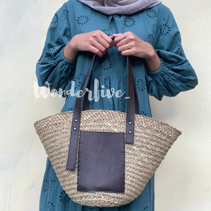 Balinese Traditional Ethnic Mendong Pandan Pocket Handicraft Woven Bag ...