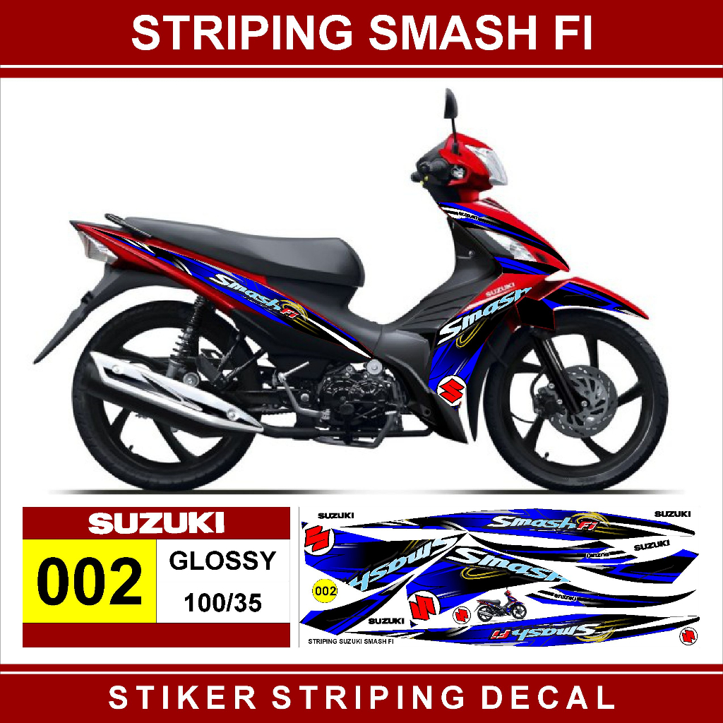 Suzuki Smash 110 FI Variation striping/Smash 110 FI Motorcycle decal ...
