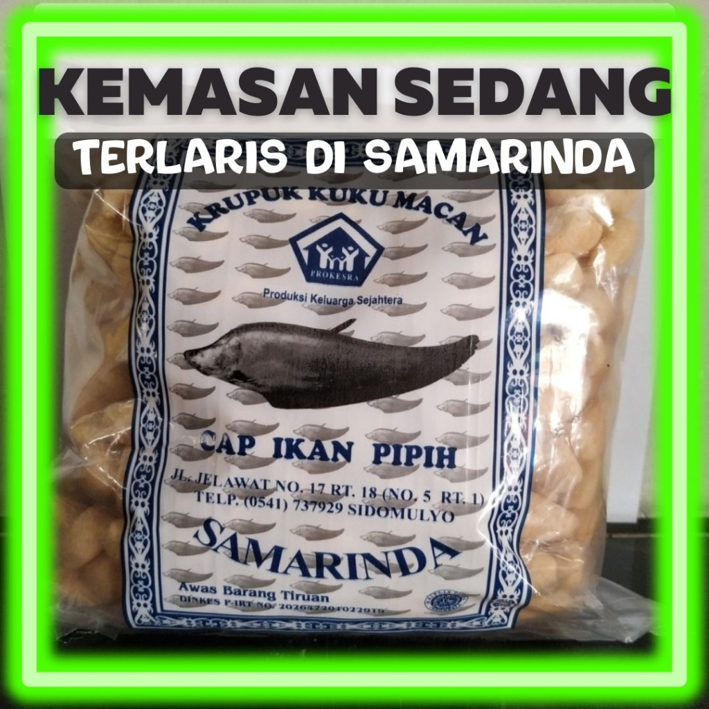 Amplang Kuku Macan Flat Fish Cap (340gr) + Free Box for Packing ...