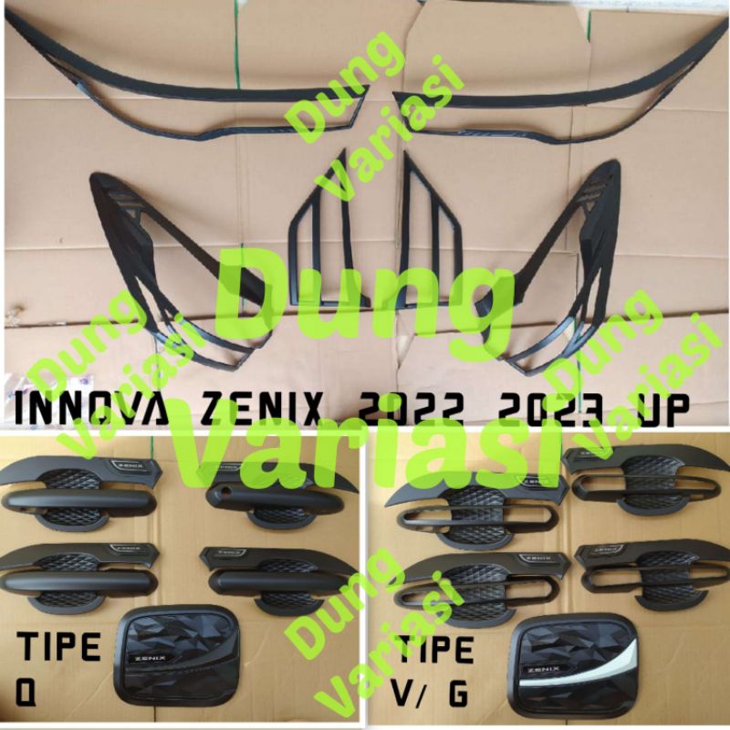 HITAM Complete package of garnish front and rear outer handle tank for ...