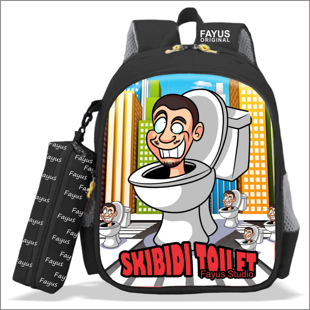 Skibidi TOILET Backpack Kindergarten Elementary School Character Games ...