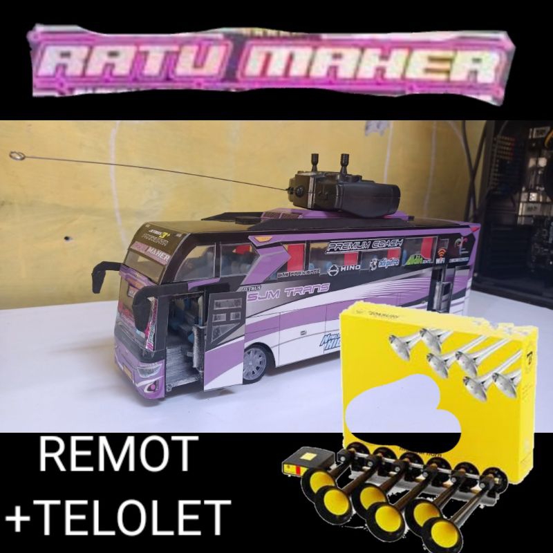 RATU Miniature Bus SJM Trans Queen Maher RC+Telolet | Shopee Philippines