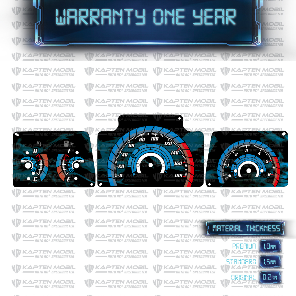 Custom Car Speedometer Panel for Kijang Panther Fire Blue Series ...