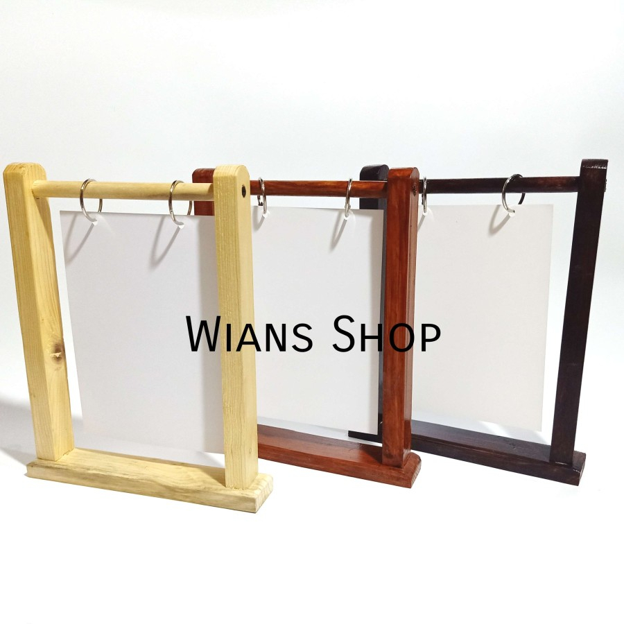 KAYU Standing menu A4 Wooden Hanging menu Place menu holder table tent ...