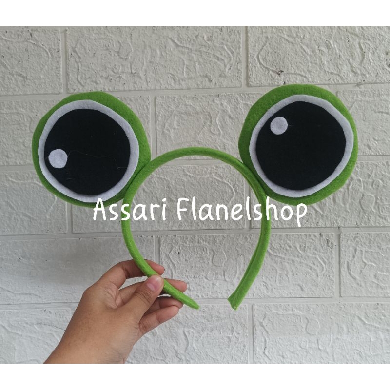 Flannel headband with frog character | Shopee Philippines