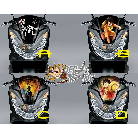 Honda PCX 150 160 One Piece Motorcycle Visor Sticker | Shopee Philippines