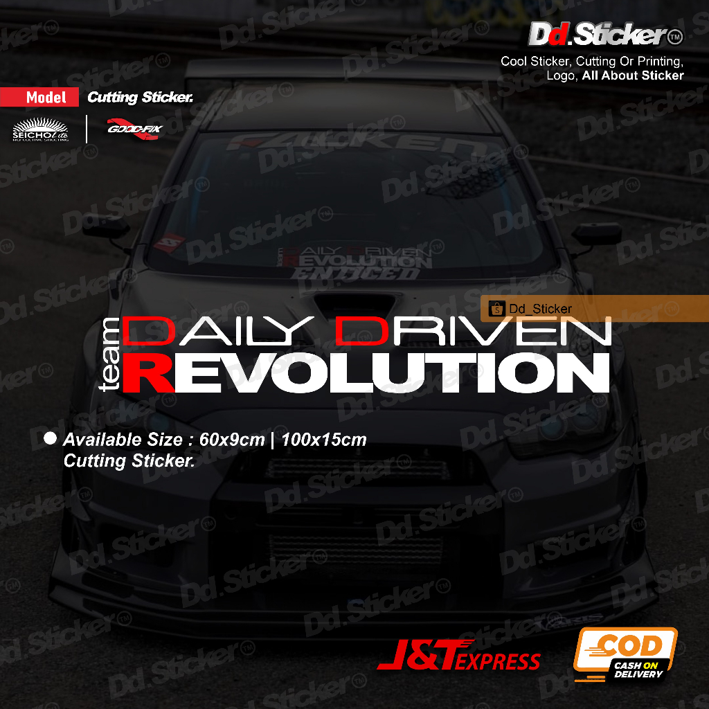 Daily Driven Revolution Car Window Sticker | Cutting stickers | Shopee ...