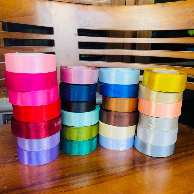 (1 Meter) Satin Ribbons Bucket 3/4inch (2cm) | Shopee Philippines