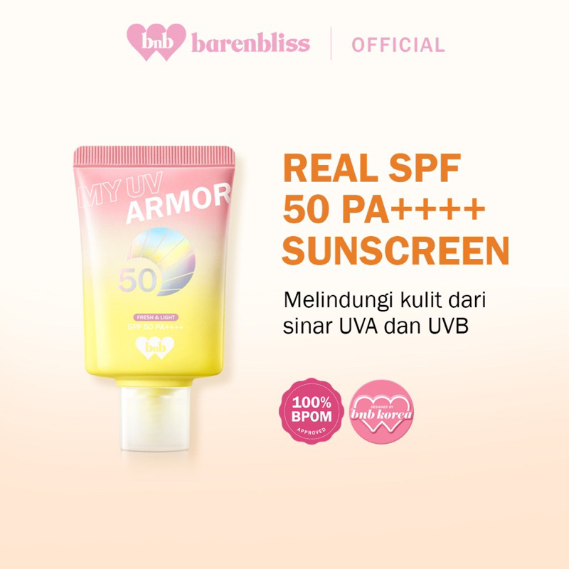 Bnb barenbliss My UV Armor SPF 50 PA++++ - Face Sunscreen gel Moisturizer | Shopee Philippines