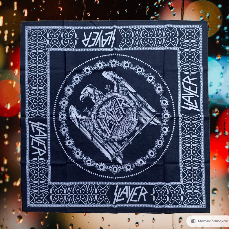 Multipurpose Slayer Bandana with Slayer Eaggle Motif Uk 50 Cm | Shopee ...