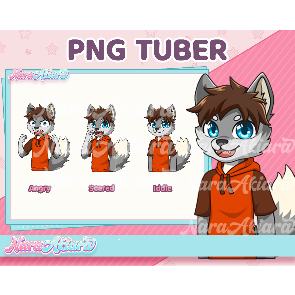 Streams with Cute Character PNG Tuber Style, Streaming Characters, Cute ...