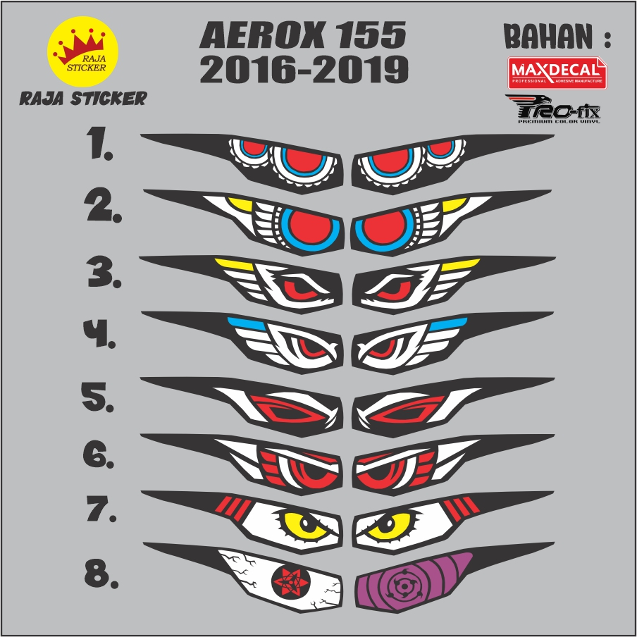 Aerox 155 Headlight Variation STICKER STICKER | Shopee Philippines