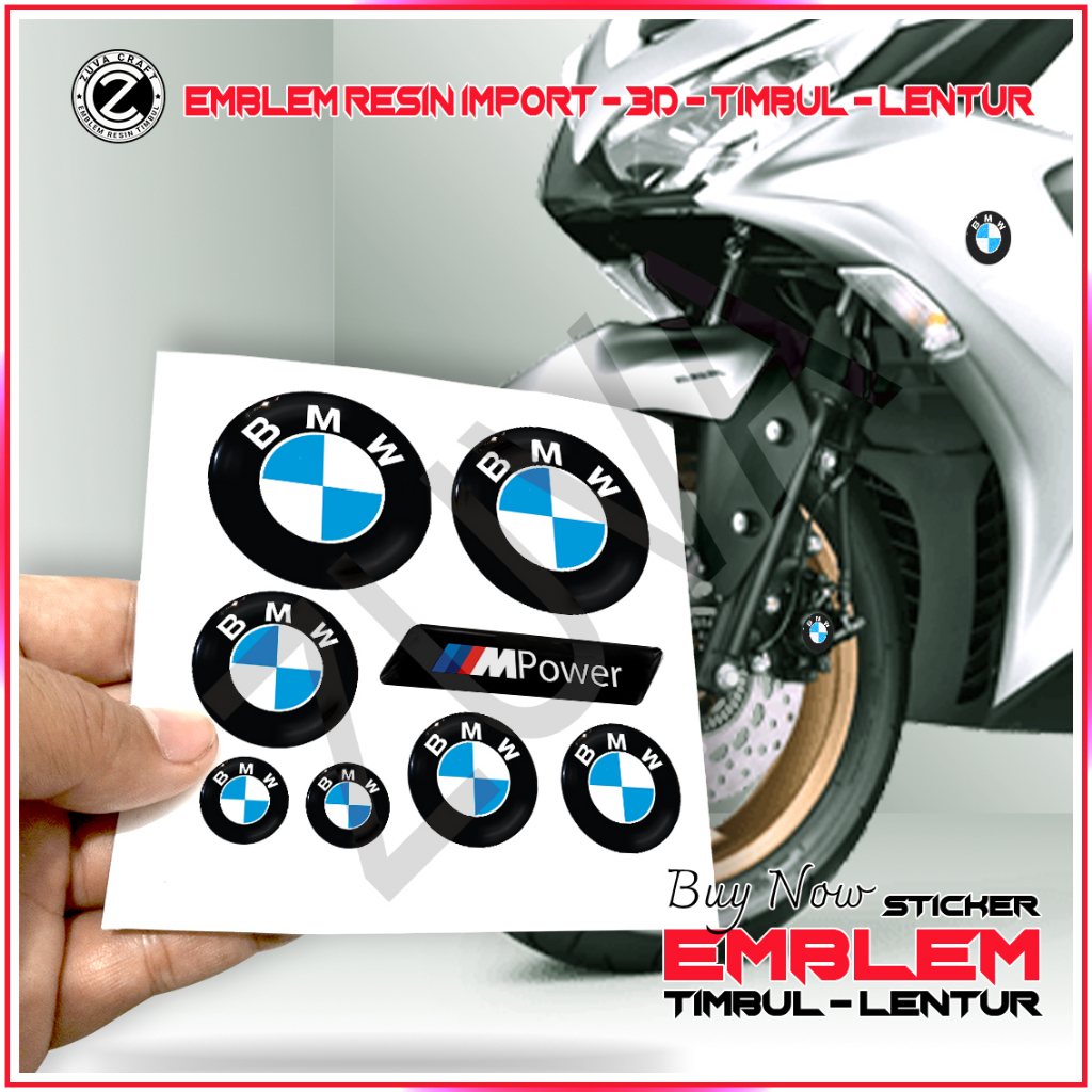 Motorcycle STICKER 1 PACKAGE BMW LOGO MOTORCYCLE STICKER NMAX STICKER ...