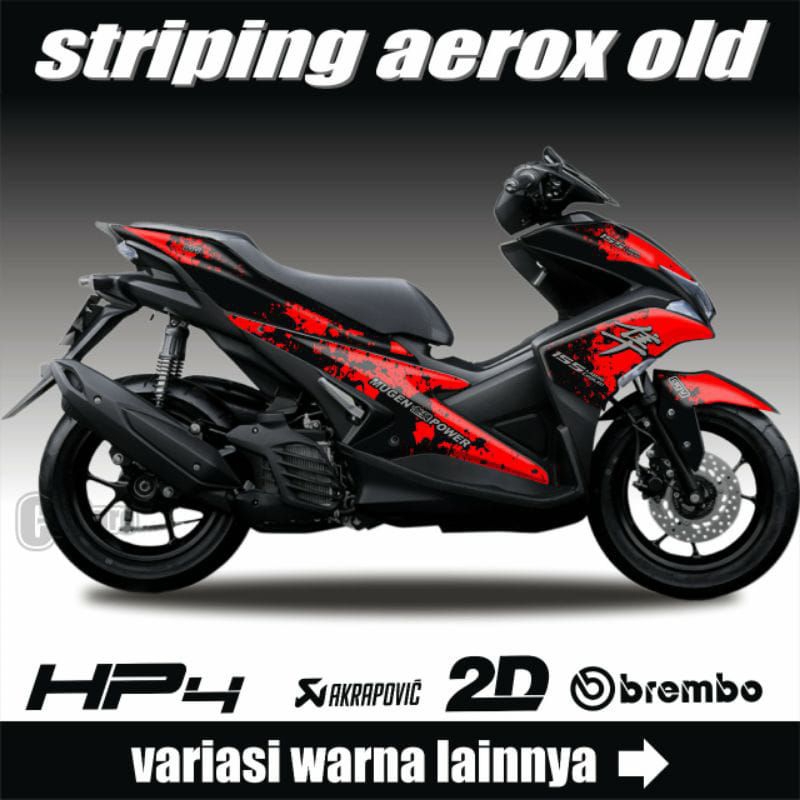 Yamaha Aerox 155 Old Semi Pull Striping Decal Sticker Variations with ...