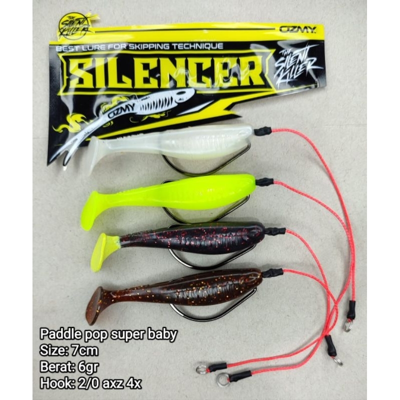 Ozmy SUPER BABY PADDLE POP 7CM+KEVLAR 150lbs Assistant HOOK. Rubber ...