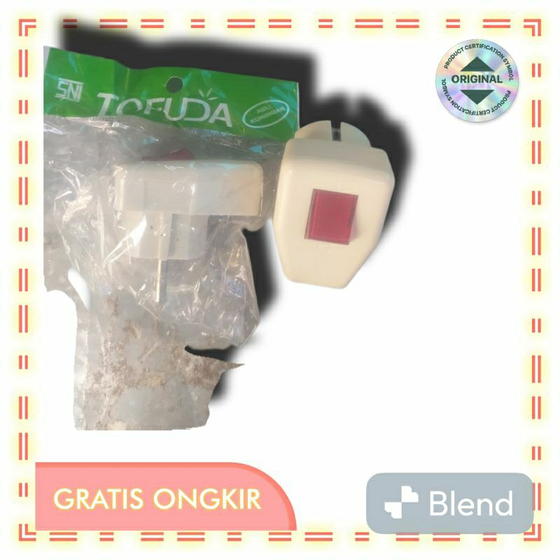 TOMBOL Tofuda T 203 Classic Ground Lamp Plug with On Off Switch Button ...