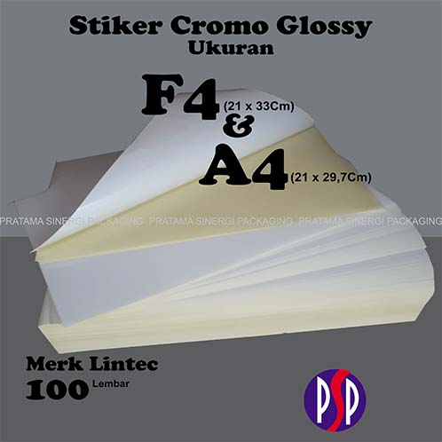 Cromo GLOSSY Lintec Sticker 100 Sheets (F4 And A4 Sizes Available ...