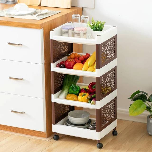 Yoyo Rack 4-tier Apartment Multipurpose Apartment 4-tier Wheels (hosh ...