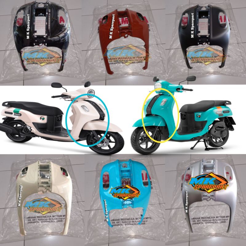 Leg Shield, Legshil Fazzio 125 Front Wing Shield Cover Original Yamaha ...