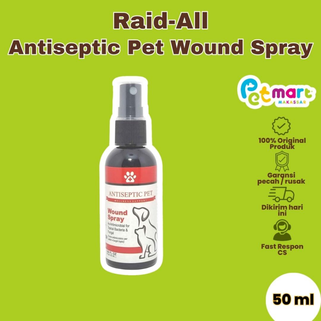 Dog Cat Wound Spray Raid All Antiseptic Pet Wound Spray | Shopee ...