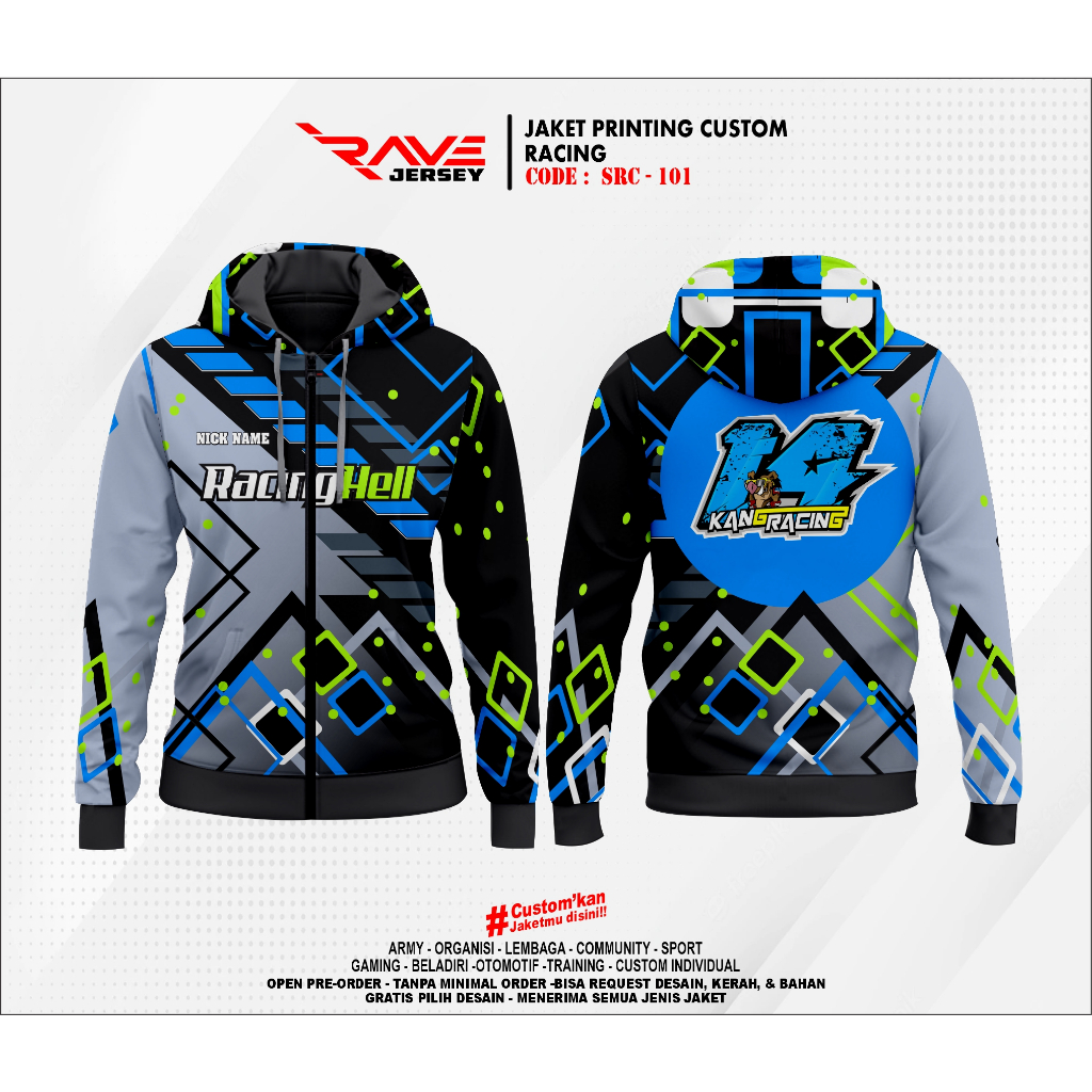 1st Session RACING Motorcycle Jacket FULL PRINTING Sublime CUSTOM ...
