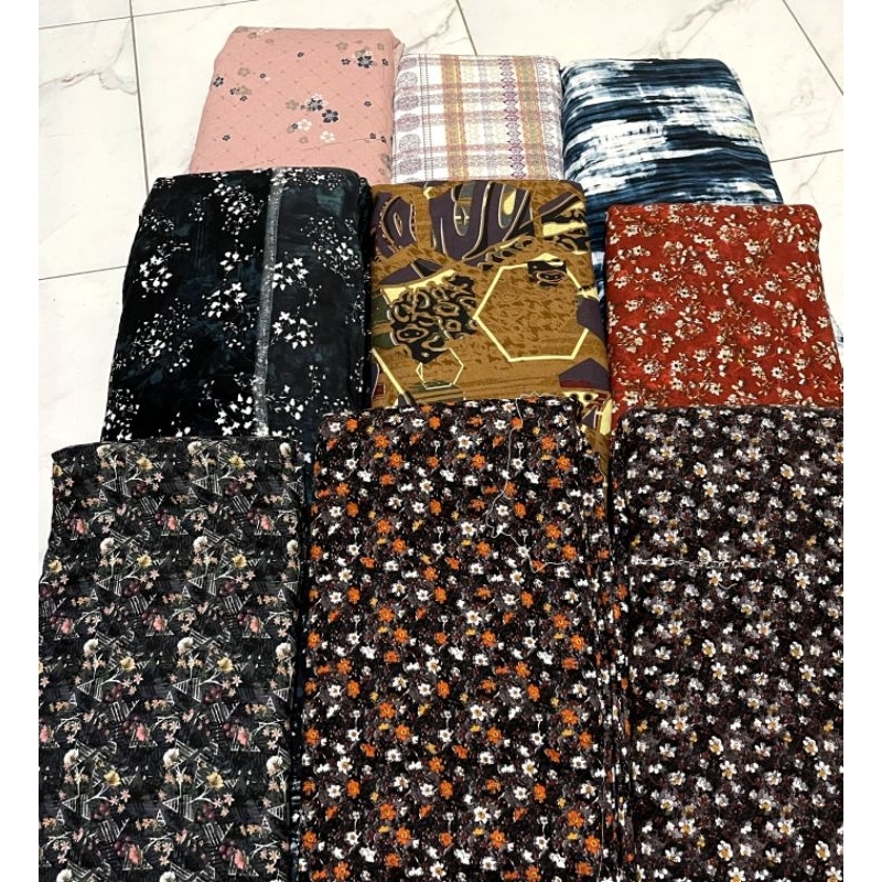 KATUN Cotton linen motif Fabric Price per 1 kilo | Shopee Philippines