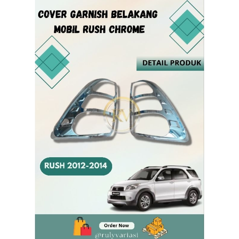 Garnish Cover for Rear Light List for Rush 2012-2014 Chrome | Shopee ...