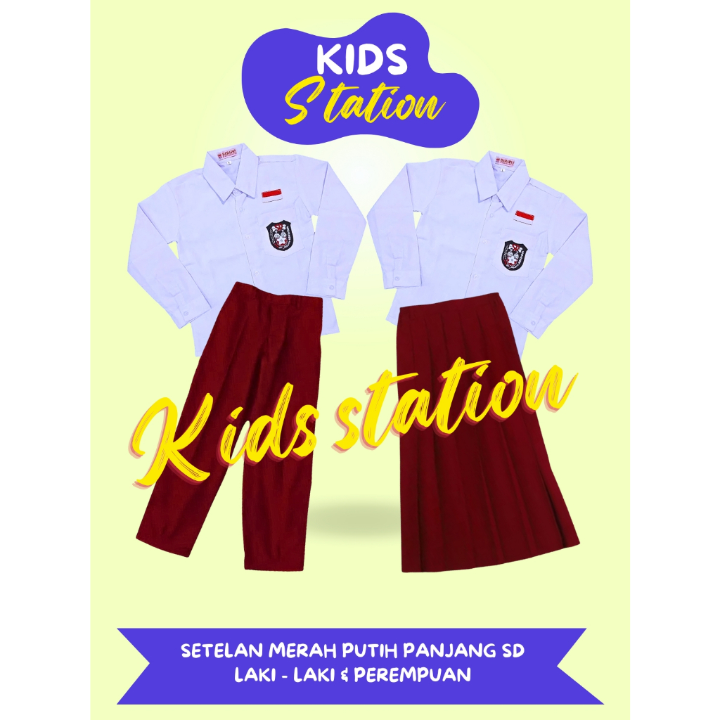 PUTIH MERAH Red And White School Uniforms For Elementary School Boys ...