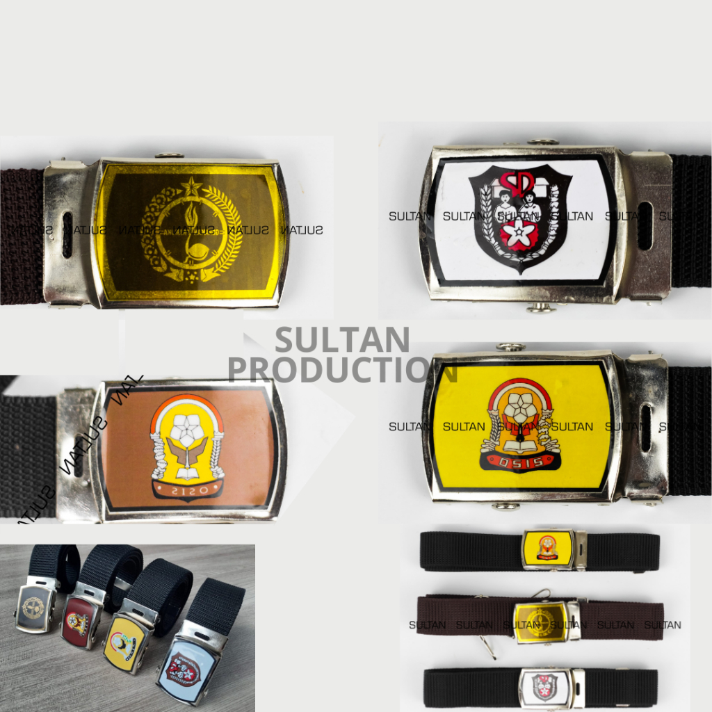 HITAM School Belts - Belt Buckle Osis & Scouts SD/SMP/SMA/PRAMUKA Black ...