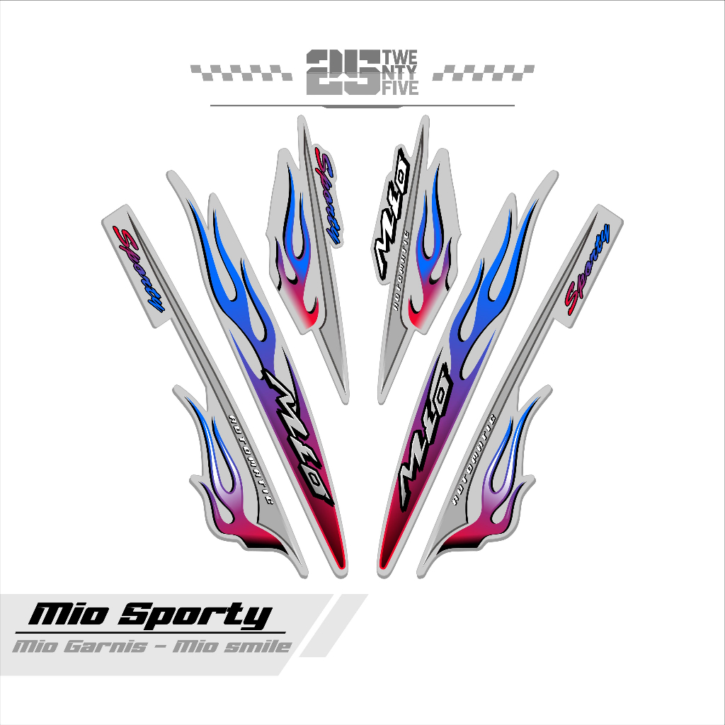 MIO SPORTY STRIPING/VARIATION 5/DAS GRAY/MIO STICKERS/MI SPORTY STICKER ...