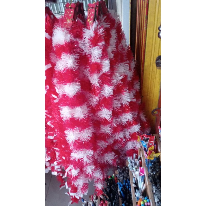 MERAH Plain red and white slinger dirgahayu RI | Shopee Philippines