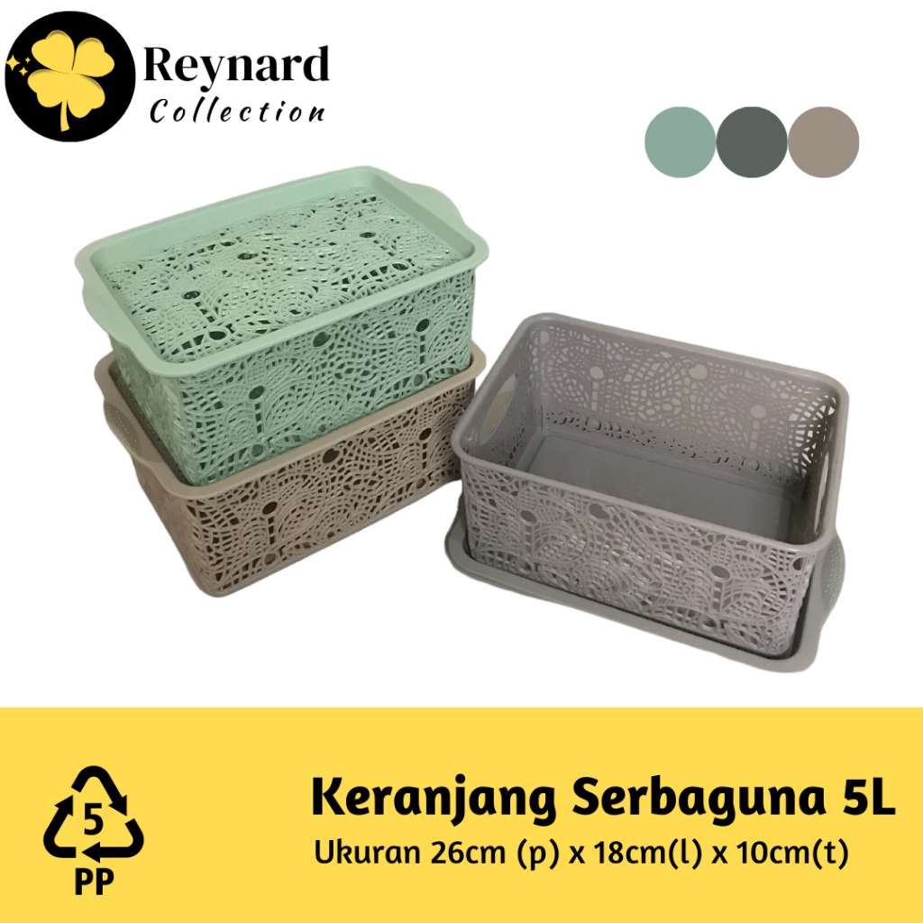 Korean Minimalist Multipurpose Basket Mini Container Storage Box 5 ...